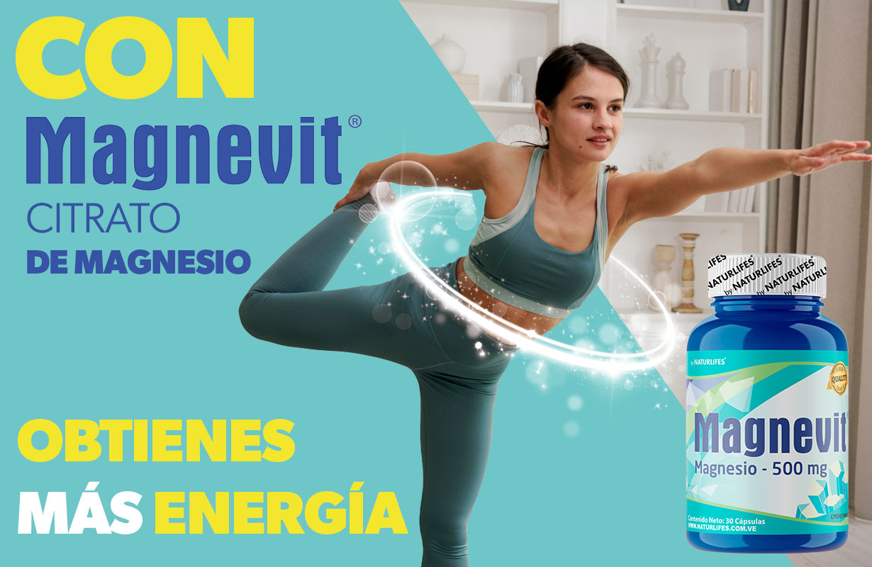 Magnevit (Citrato de Magnesio) 500mg – 30 Cápsulas - By Naturlifes